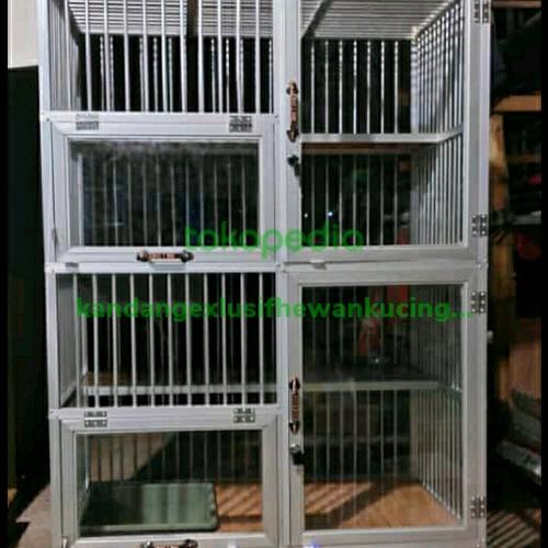 Jual kandang kucing tingkat pintu 2 samping - Putih - Kota Tangerang ...
