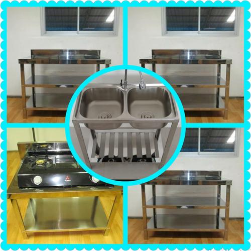 Jual Paket Kitchen Set (1Meja MK ; 3 Meja MS3 dan Double sink plus kran ...