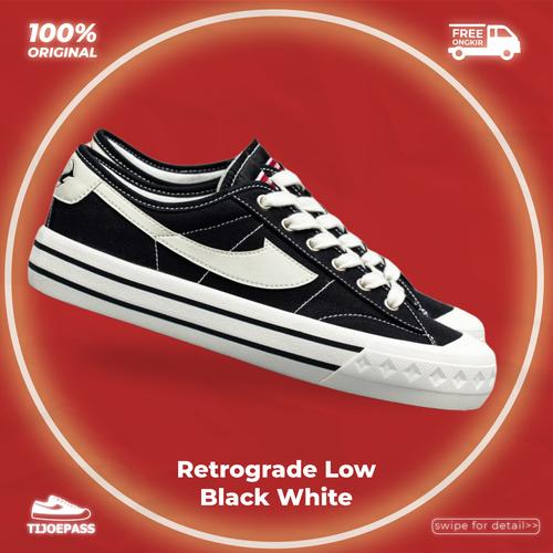 Promo [ORIGINAL] SEPATU COMPASS RETROGRADE BLACK WHITE LOW - Hitam, 45 ...
