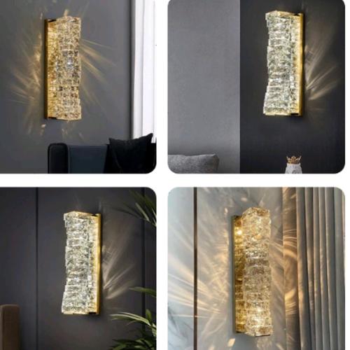Jual Lampu dinding Crystal Minimalis mewah READY - Pendek 22.5cm - Kota ...