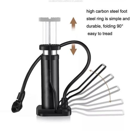 Jual Pompa Injak Ban Mini Dual Head valve Inflator / FREE Pentil Bola Balon - mini foot pump ...