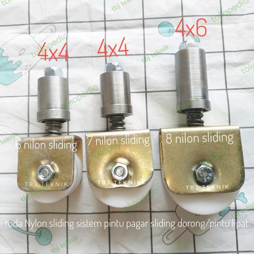 Jual Roda 6 cm nilon sliding sistem pintu pagar sliding dorong/pintu ...