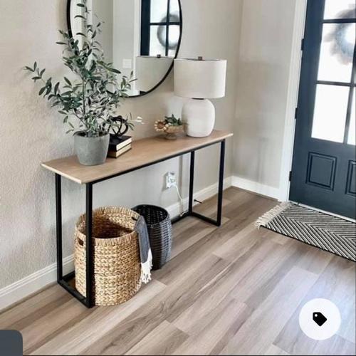 Jual meja console kayu jati kaki besi hollo Galvanis - Kota Tangerang ...