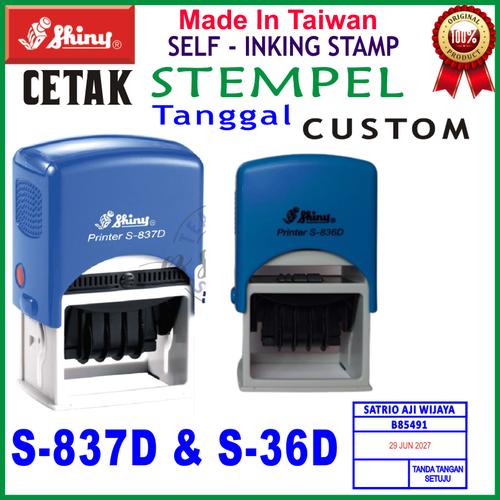 Jual STEMPEL SHINY TYPE S-837D | S-836D TANGGAL OTOMATIS CUSTOM WARNA ...