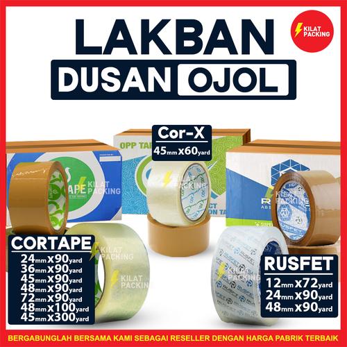 Jual Lakban Bening Selotip Cokelat Plakban Isolasi Tape OPP DUS OJOL ...