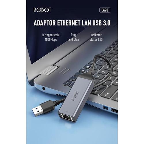Jual Robot EA20 USB Ethernet/LAN Adapter USB 3.0 ORIGINAL - Kota Jambi ...