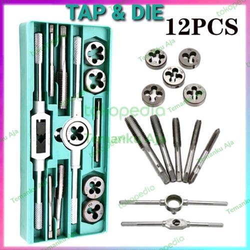 Jual Hand tap & die 12 pcs set alat tap & senai ulir drat baut & mur M3-M12 - Kab. Bogor ...