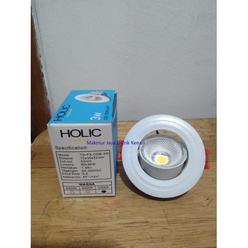 Jual HOLIC 3 Watt Mata COB Mini Lampu Spotlight Downlight LED 3Watt 3W - Putih - Jakarta Pusat ...