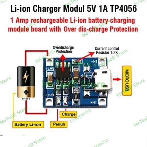 Jual TP4056 Charger Module Micro USB - Kab. Banyumas - meteor store ...