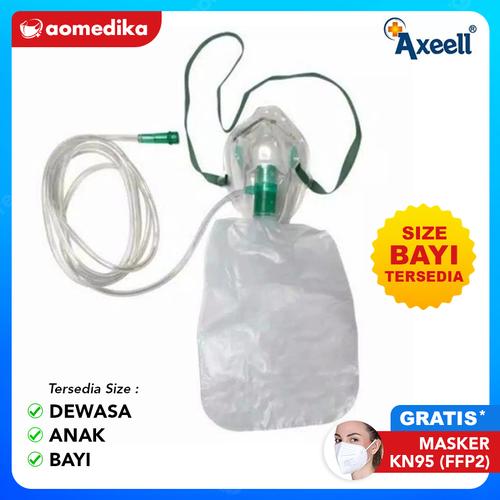 Jual Masker Oksigen /Oxygen Mask Non Rebreathing Dewasa,Anak,Bayi ...