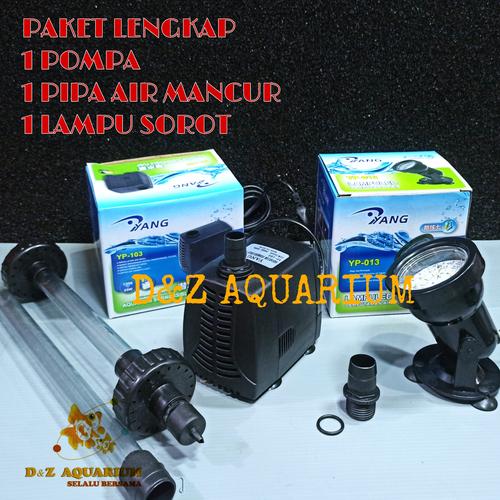 Promo Paket Lengkap Pompa Air Mancur Lampu Sorot Taman Warna Kolam Mini ...