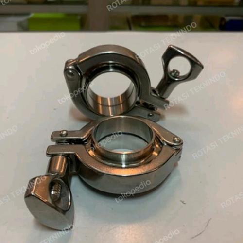 Jual Clamp Ferrule Set Sanitary SS316 L 2" inch / Set Komplit - Jakarta ...