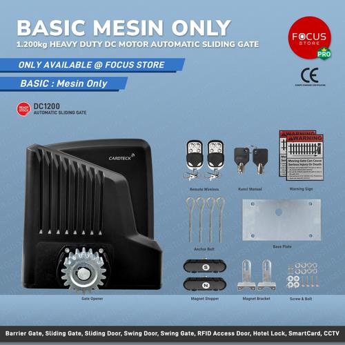 Jual 1200kg HeavyDuty DC Motor Sliding Gate Cardteck DC1200 Steel Worm ...