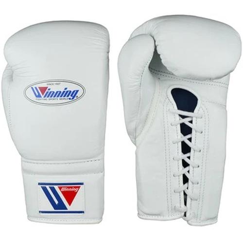 Jual Winning Velcro Pro Boxing Gloves - Lace Up White (Made in Japan ...