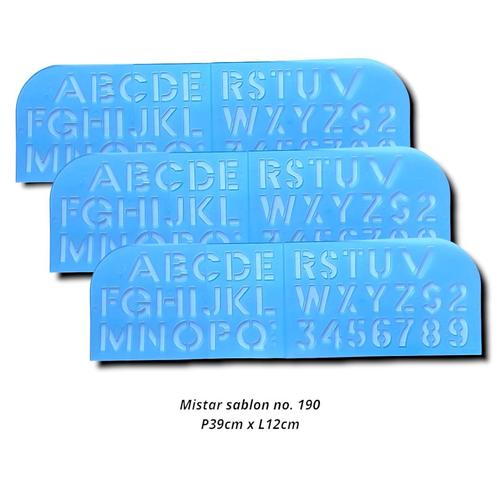 Jual PENGGARIS MISTAR SABLON MAL HURUF ANGKA PLASTIK 3 CM NO.190 - Kota ...