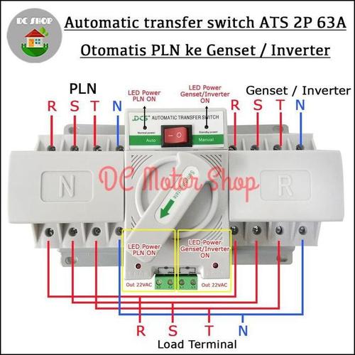 Jual Automatic Transfer Switch Ats 4P 63A Otomatis Pln Ke Genset / Inverter - Jakarta Selatan ...