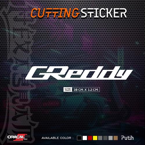 Jual Cutting Sticker GREDDY Logo | Stiker Cutting Logo GREDDY - Putih ...
