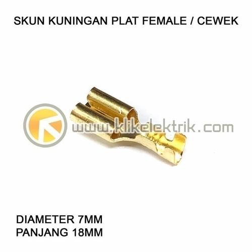 Jual SKUN KABEL KUNINGAN 7x18mm FEMALE ISOLATOR TERMINAL BATERAI AKI ...