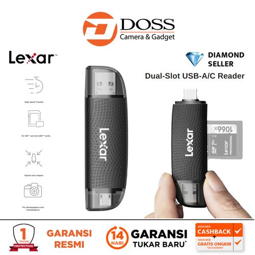 Jual Lexar Dual-Slot USB A C SD microSD Card Reader LRW310U - Jakarta ...