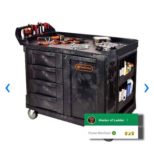 Jual Tactix Lemari Bengkel Perkakas Tool Box Cabinet Trolley 4 Drawer ...