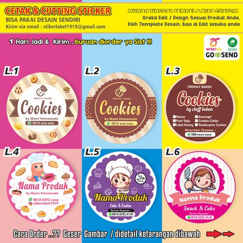 Promo Stiker online shop / stiker kue / stiker cookies free design - 3 ...