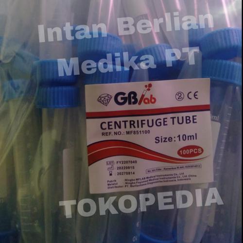 Jual GP Centrifuge Tube / Tabung 10 ml Conical Bottom isi 100 pcs ...