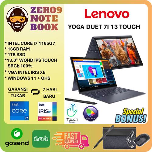 Jual LENOVO TOUCH YOGA DUET 7i 13 I7 1165G7 100% SRGb 16GB 1TB SSD IRIS XE - +ANTIGORES, I5/8GB ...