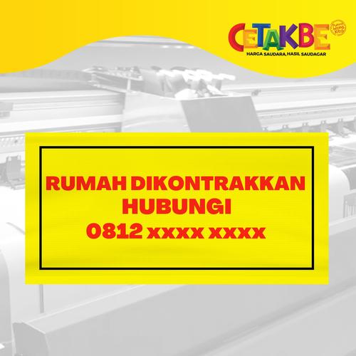 Jual Cetak Banner / Spanduk Pemasaran Rumah atau Ruko (Bahan Flexi 280 ...