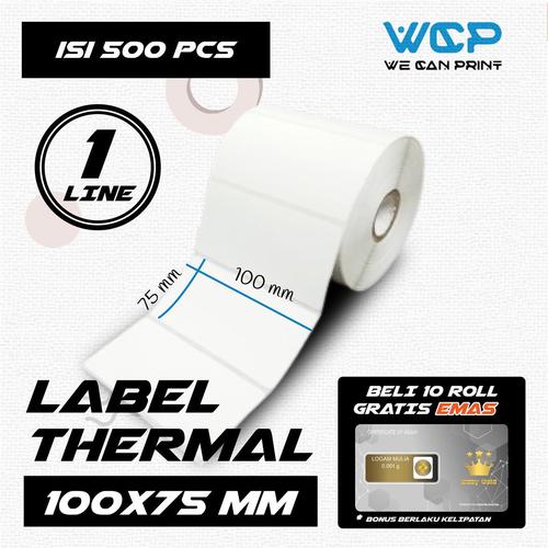 Jual STICKER LABEL BARCODE 100 X 75 MM LABEL THERMAL 100X75 MM 500 PCS ...