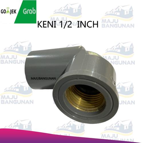 Jual RUCIKA Knee Keni Drat Dalam 1/2" Inch Kuningan / L Drat Kuningan 1 ...