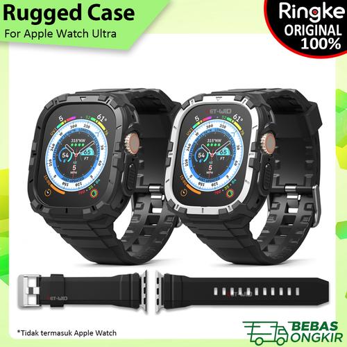 Jual Case Apple Watch Ultra Ringke Fusion X Guard Casing Strap - White ...