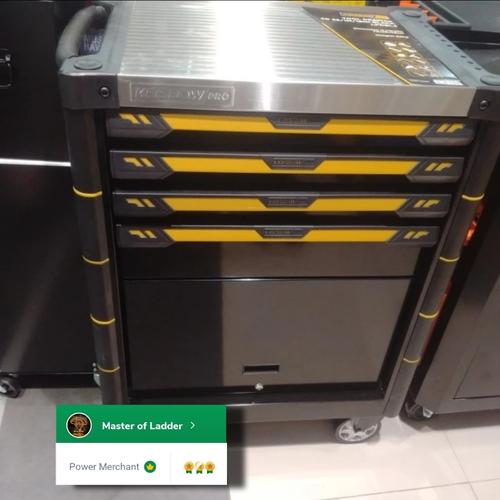 Jual Krisbow Lemari Bengkel Perkakas Tool Box Cabinet Trolley 4 Drawer ...
