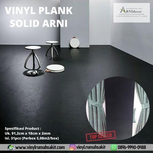 Jual Lantai Vinyl Plank Solid Arni Tebal 2mm - Warna Hitam Polos - Jakarta Timur - Vinyl Rumah ...