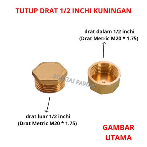 Jual tutup tutupan drat dalam - drat luar 1/2 inchi end plug dop pipa ...