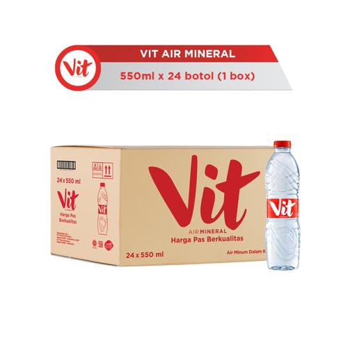 Jual VIT Air Mineral 550ml x 24 (1 box) - VIT Botol Tanggung Per Dus ...