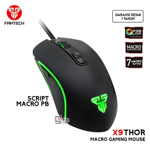 Jual Fantech Gaming Mouse Macro X9 THOR Original RGB 7D Programmable ...