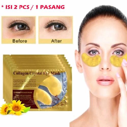 Jual masker mata collagen crystal gold eye bag mask eyemask 1 pasang ...