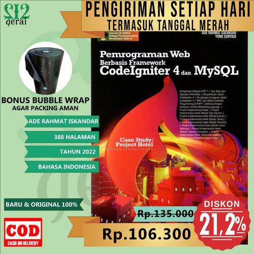 Jual Buku Pemrograman Web Berbasis Framework Codeigniter 4 Dan Mysql ...