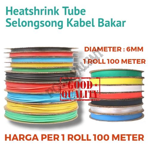 Jual Heatshrink D-6mm Heat Shrink Tubing Selongsong Kabel Bakar ...