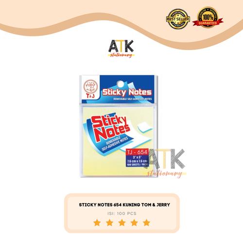 Jual Sticky Notes 654 Yellow Tom & Jerry , TJ 654 Kuning atk - Jakarta ...