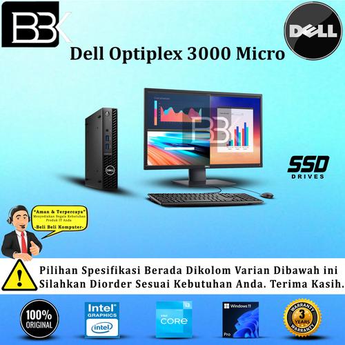 Jual PC Dell OptiPlex 3000 Micro i3-12100T 8GB 16GB 256GB 1TB W11PRO ...
