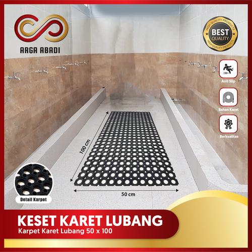Promo Karpet Karet Lubang Kompos Hitam untuk Lantai Licin/Kamar Mandi ...