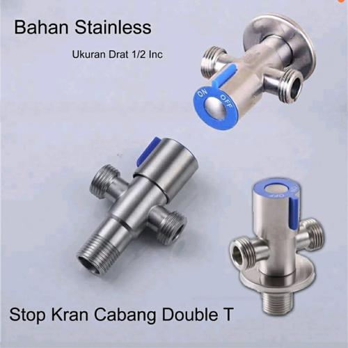 Jual Stop Kran T Cabang Stainless 304 Murah FV03 / stop kran closet ...