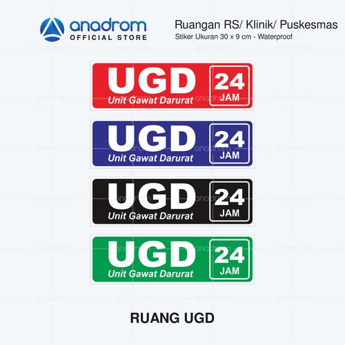 Jual Stiker Rumah Sakit I Klinik I Puskesmas I Anadrom - RUANG UGD ...