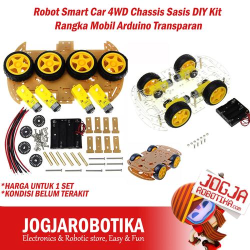 Jual Robot Smart Car 4WD Chassis Sasis DIY Kit Mobil Arduinoo ...