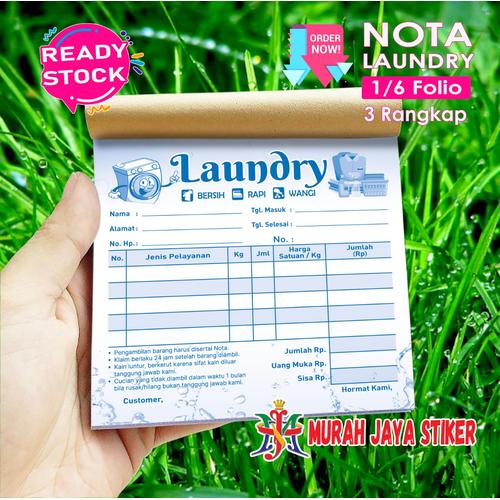 Jual Nota Laundry 3 Ply 1/6 Folio - Biru - Jakarta Pusat - murah jaya ...