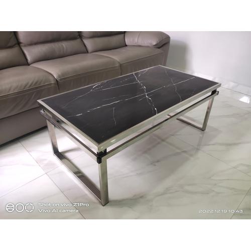 Promo Meja Tamu Marmer Rangka Stainless Mewah - Hitam Cicil 0% 3x ...