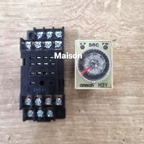 Jual TIMER OMRON H3Y-4 60S 220VAC + socket original | mini timer omron ...