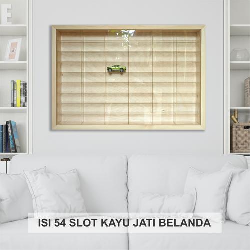 Jual 54 slot rak hot wheels diecast premium jati belanda kayu solid ...