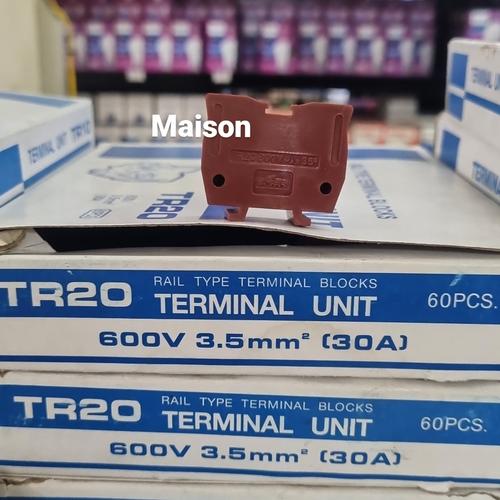 Jual Terminal Block TR20 coklat model kasuga FORT - endplate/tutup ...